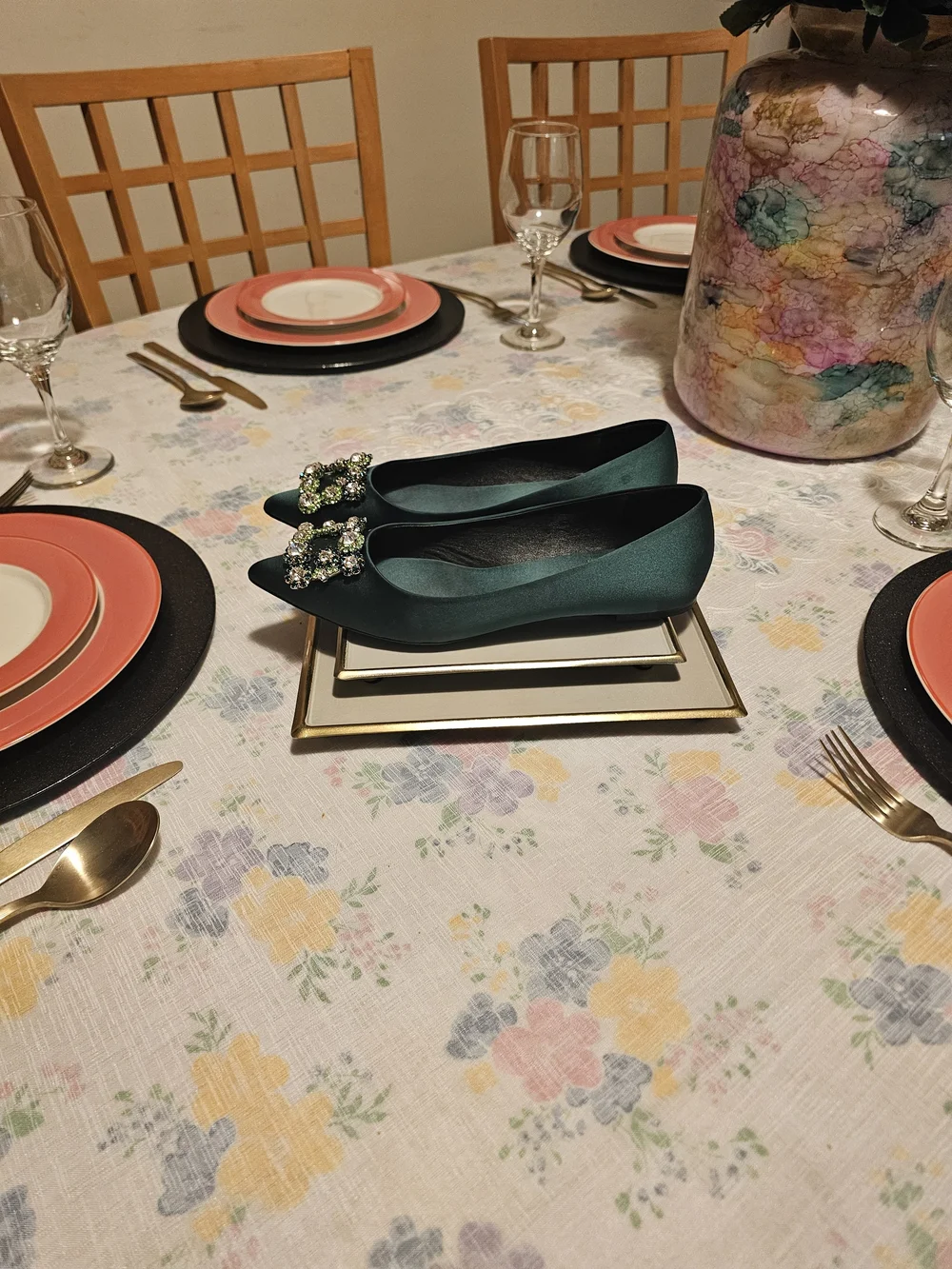 Roger Vivier | Shoes | Roger Vivier Emerald Green Satin Pointed Toe ...